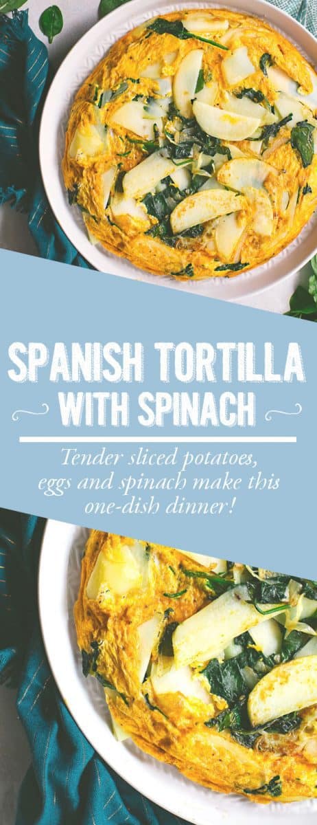 Spanish Tortilla with Spinach - Grits and Chopsticks
